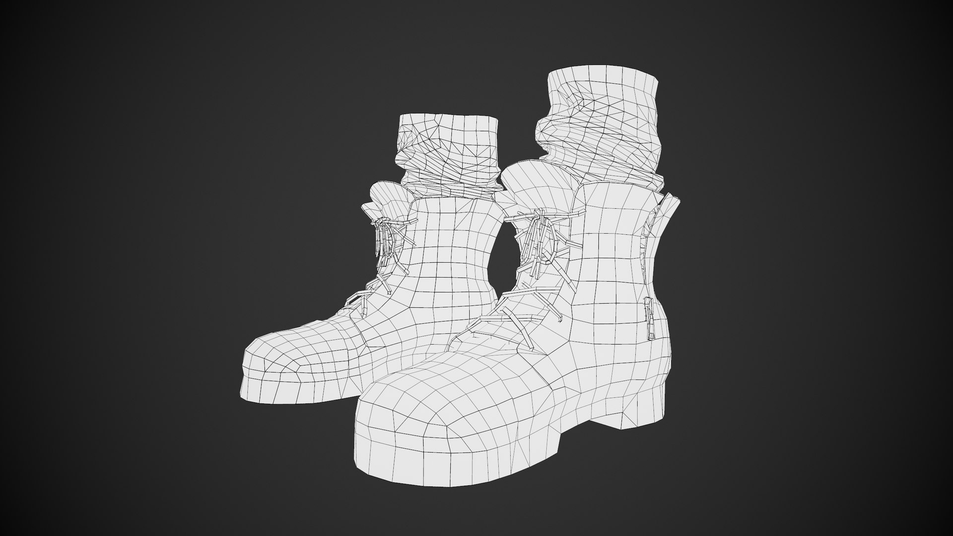 3D Black Half Boots - TurboSquid 2195583