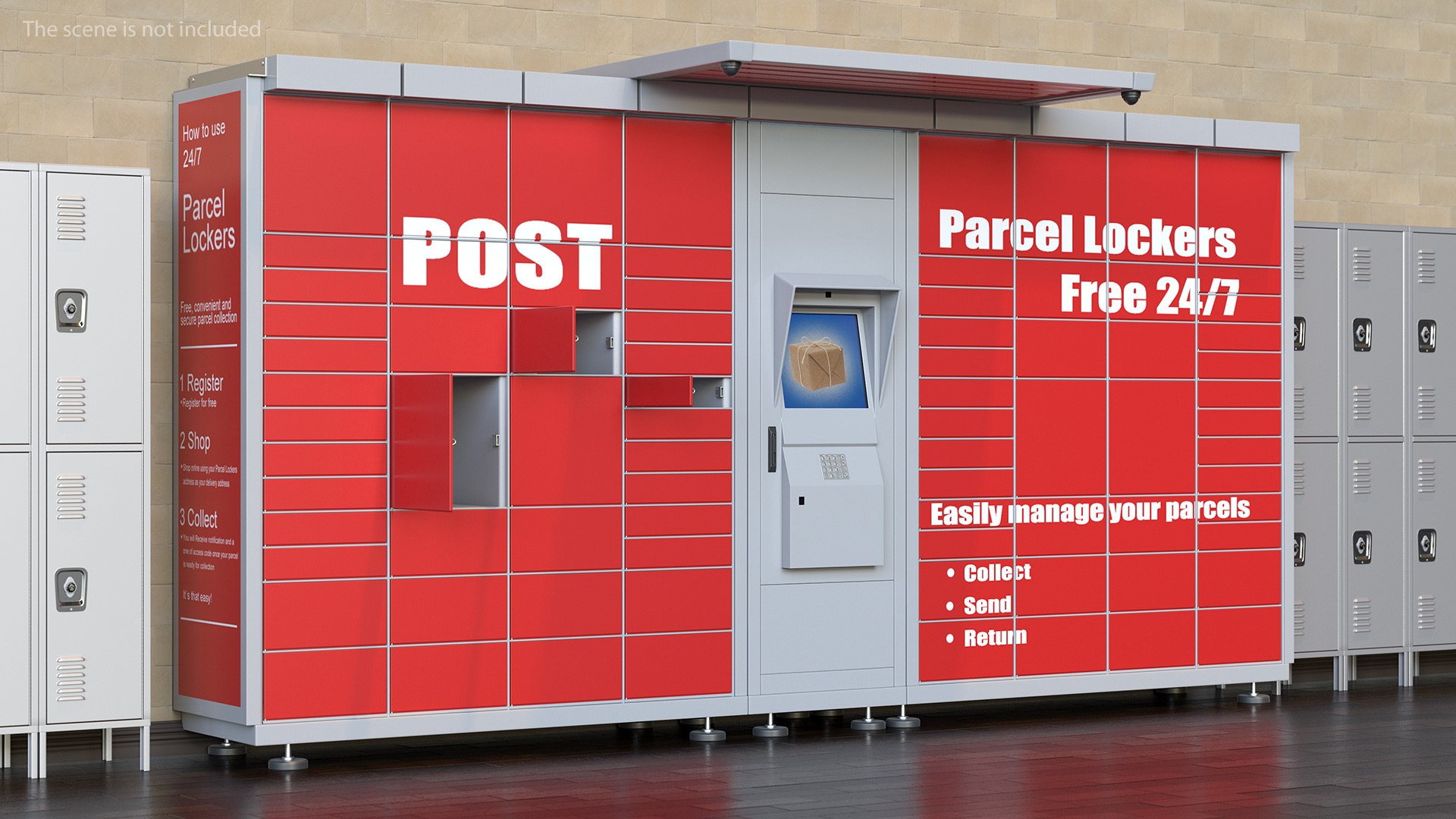 Mail packages postomat 2 model - TurboSquid 1521440