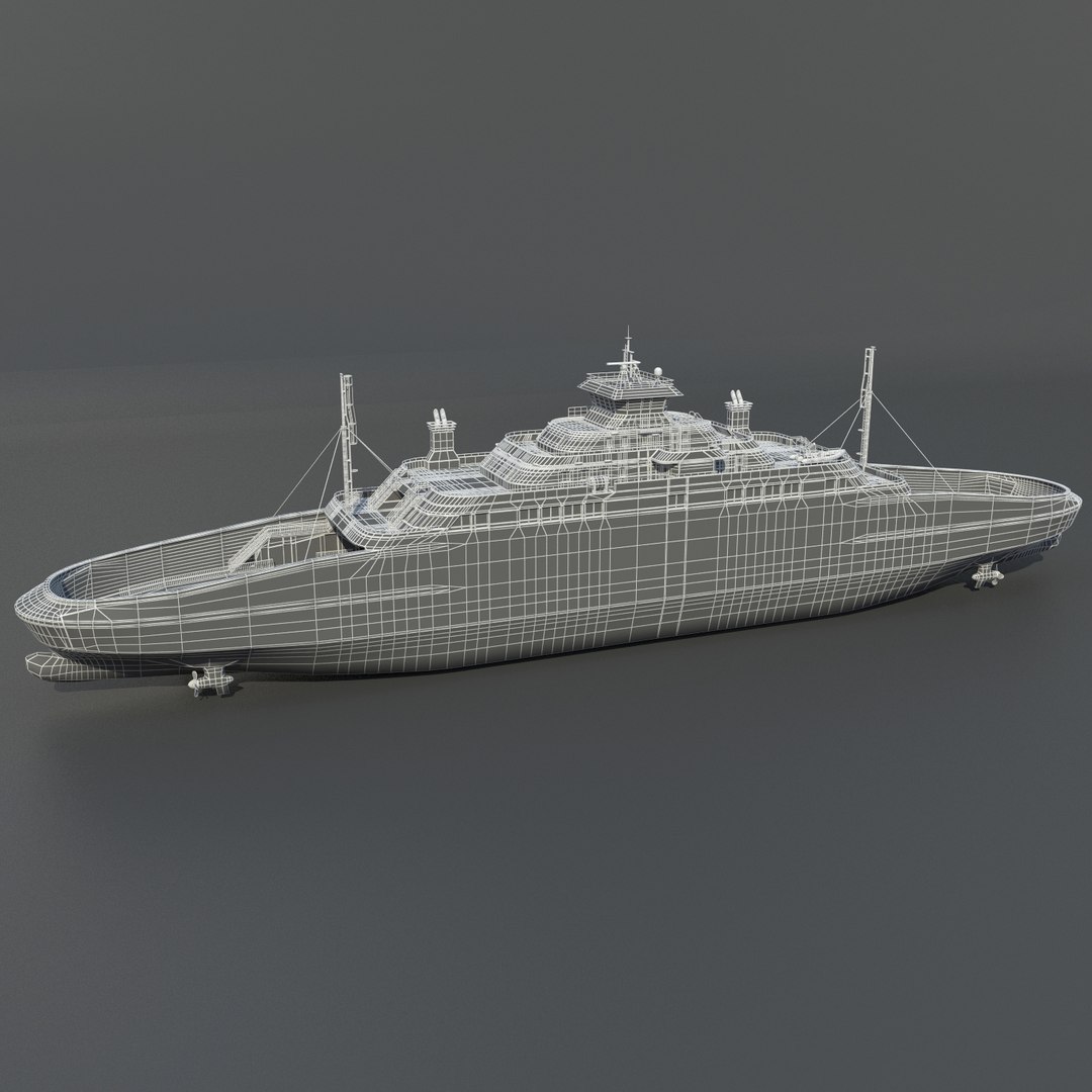 ship lng ferry 3d model