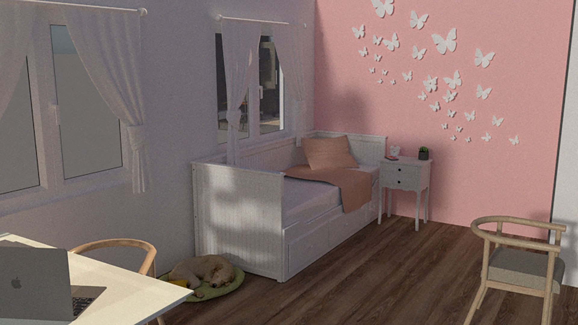 3D Model Small Girl Room - TurboSquid 1970562