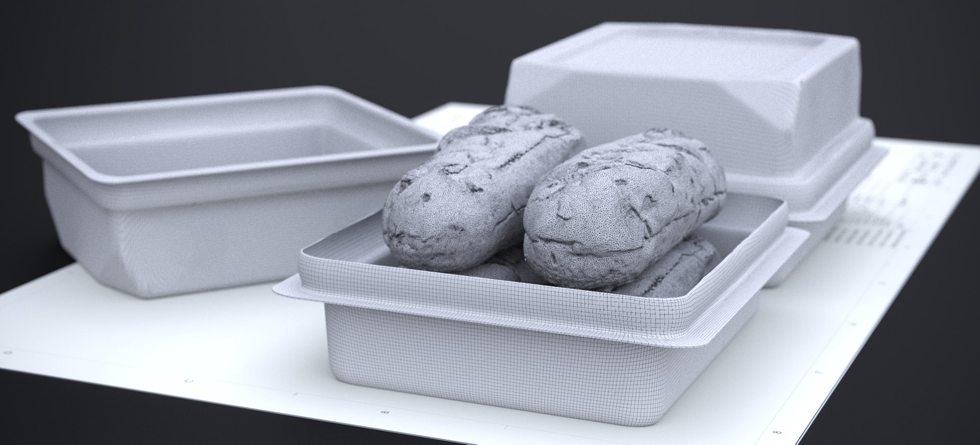 3D CHOCOLATE CHIP BUNS FOOD PACKAGE 2024 FBX Model - TurboSquid 2293966
