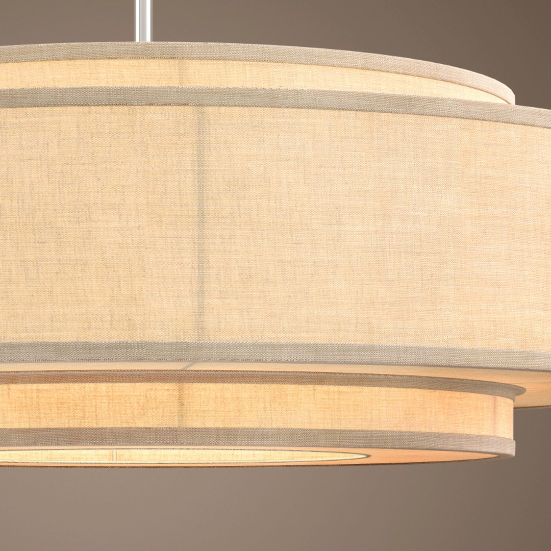 Max Three-tier Linen Banded Pendant