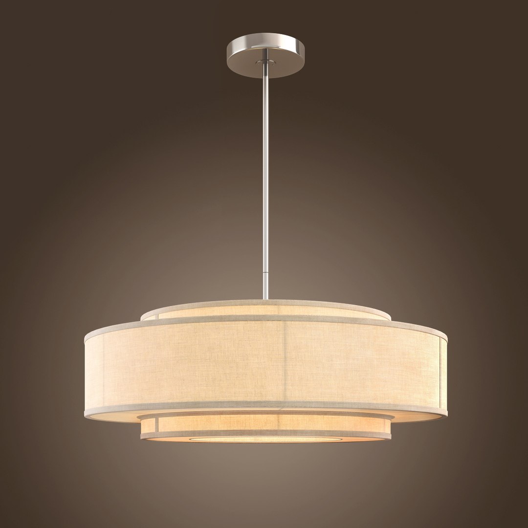 Max Three-tier Linen Banded Pendant