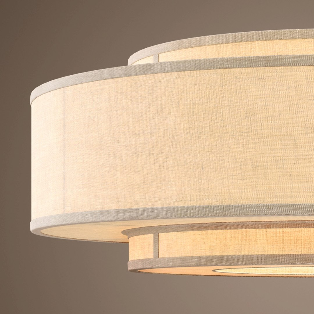 Max Three-tier Linen Banded Pendant