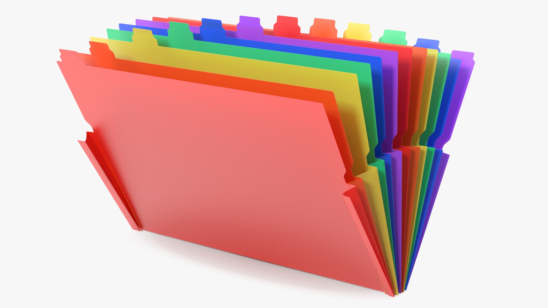 Pocket File Folders Open Colored 3D model - TurboSquid 1805396
