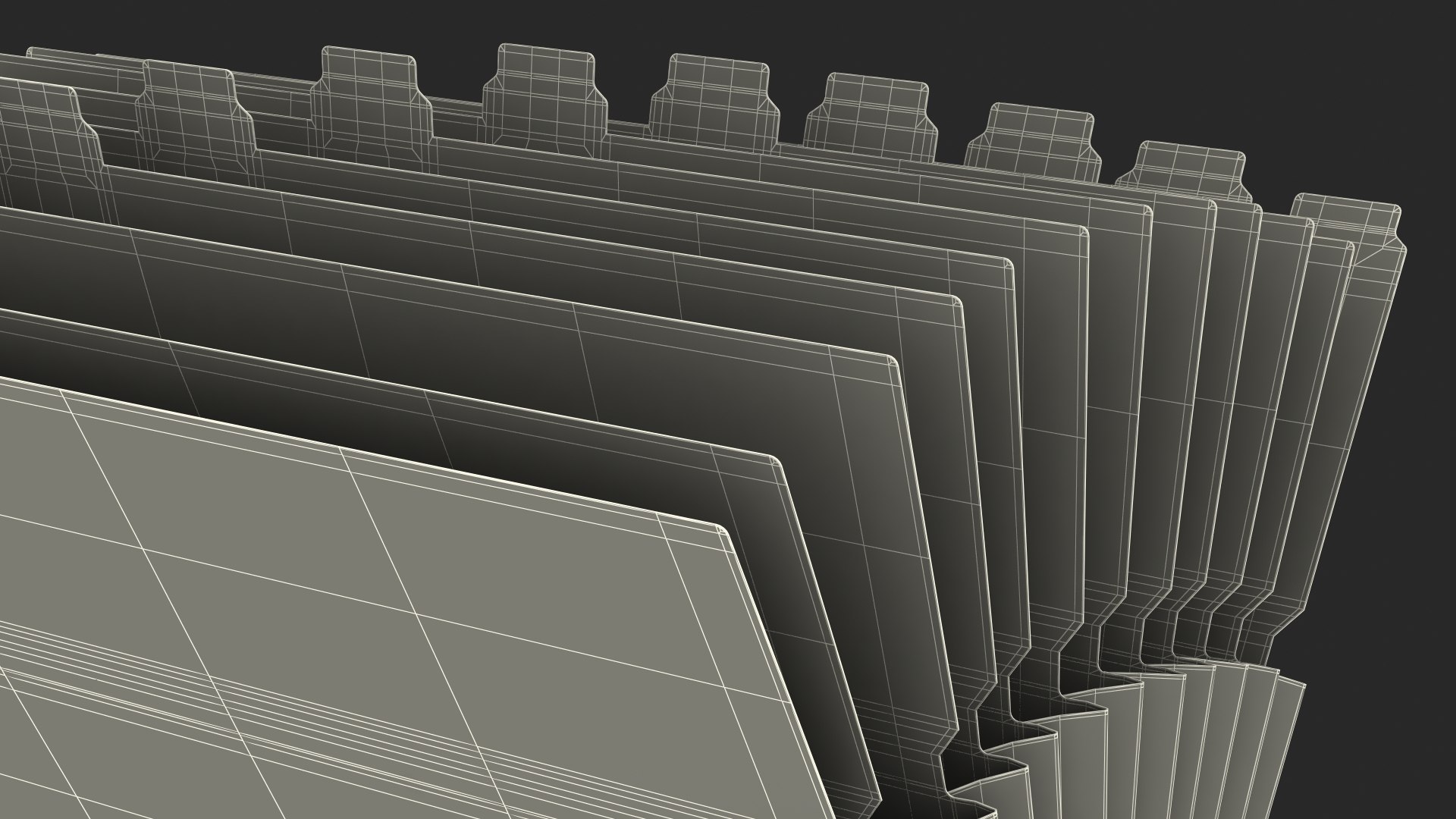 Pocket File Folders Open Colored 3D Model - TurboSquid 1805396