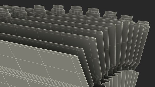 Pocket File Folders Open Colored 3D model - TurboSquid 1805396