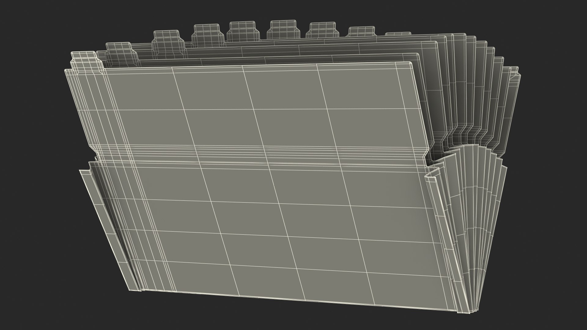 Pocket File Folders Open Colored 3D Model - TurboSquid 1805396