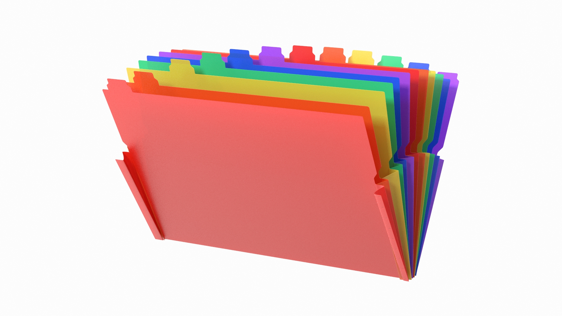 Pocket File Folders Open Colored 3D model - TurboSquid 1805396
