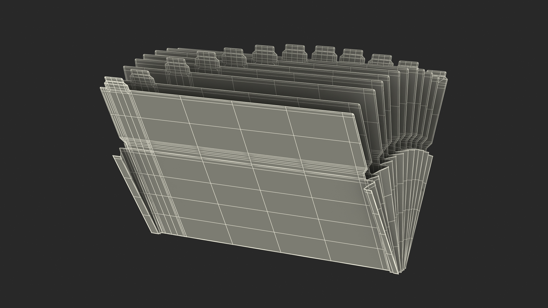 Pocket File Folders Open Colored 3D model - TurboSquid 1805396