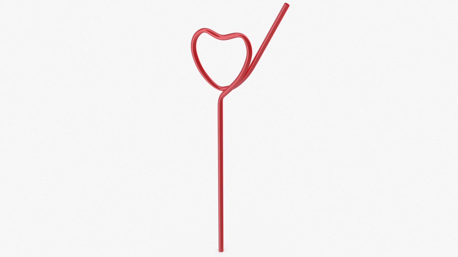 3D Heart Shaped Plastic Drinking Straw Model - TurboSquid 2026607