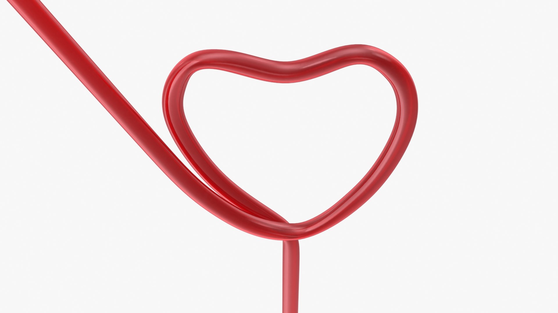 3D Heart Shaped Plastic Drinking Straw Model - TurboSquid 2026607