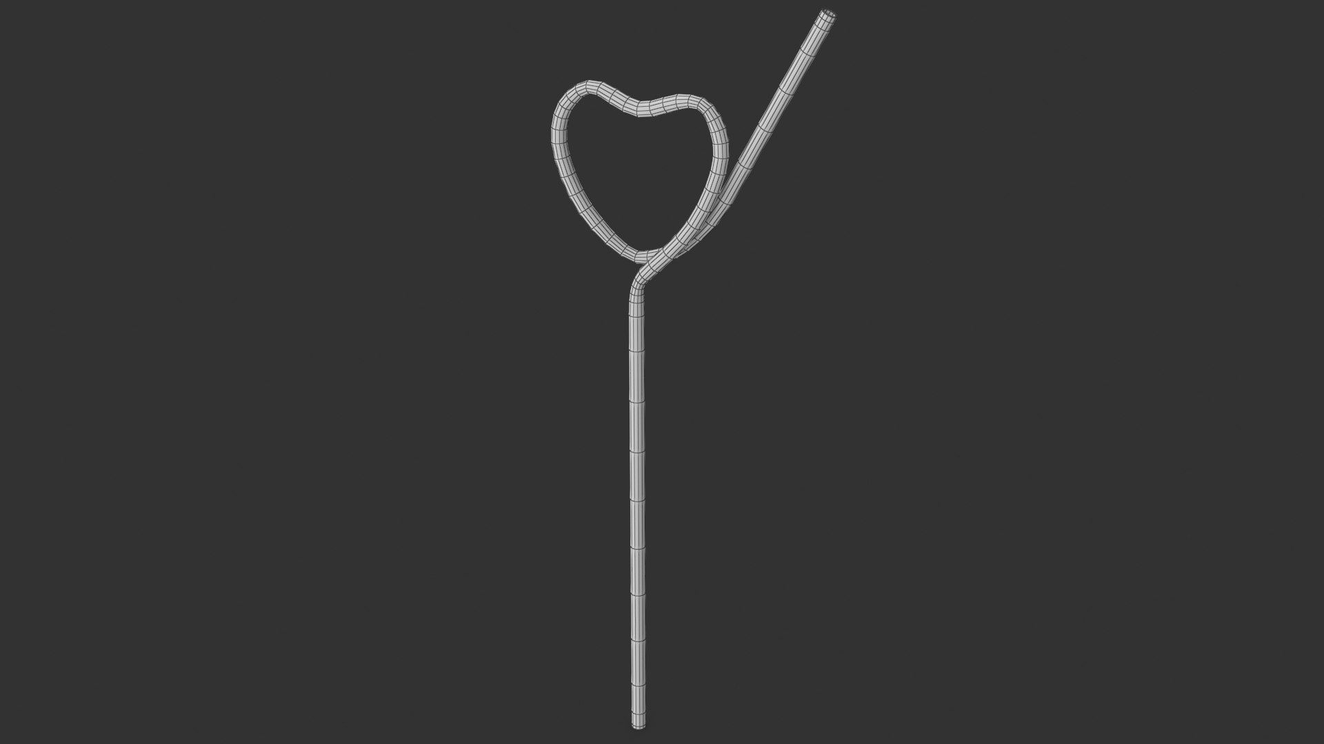 3D Heart Shaped Plastic Drinking Straw Model - TurboSquid 2026607