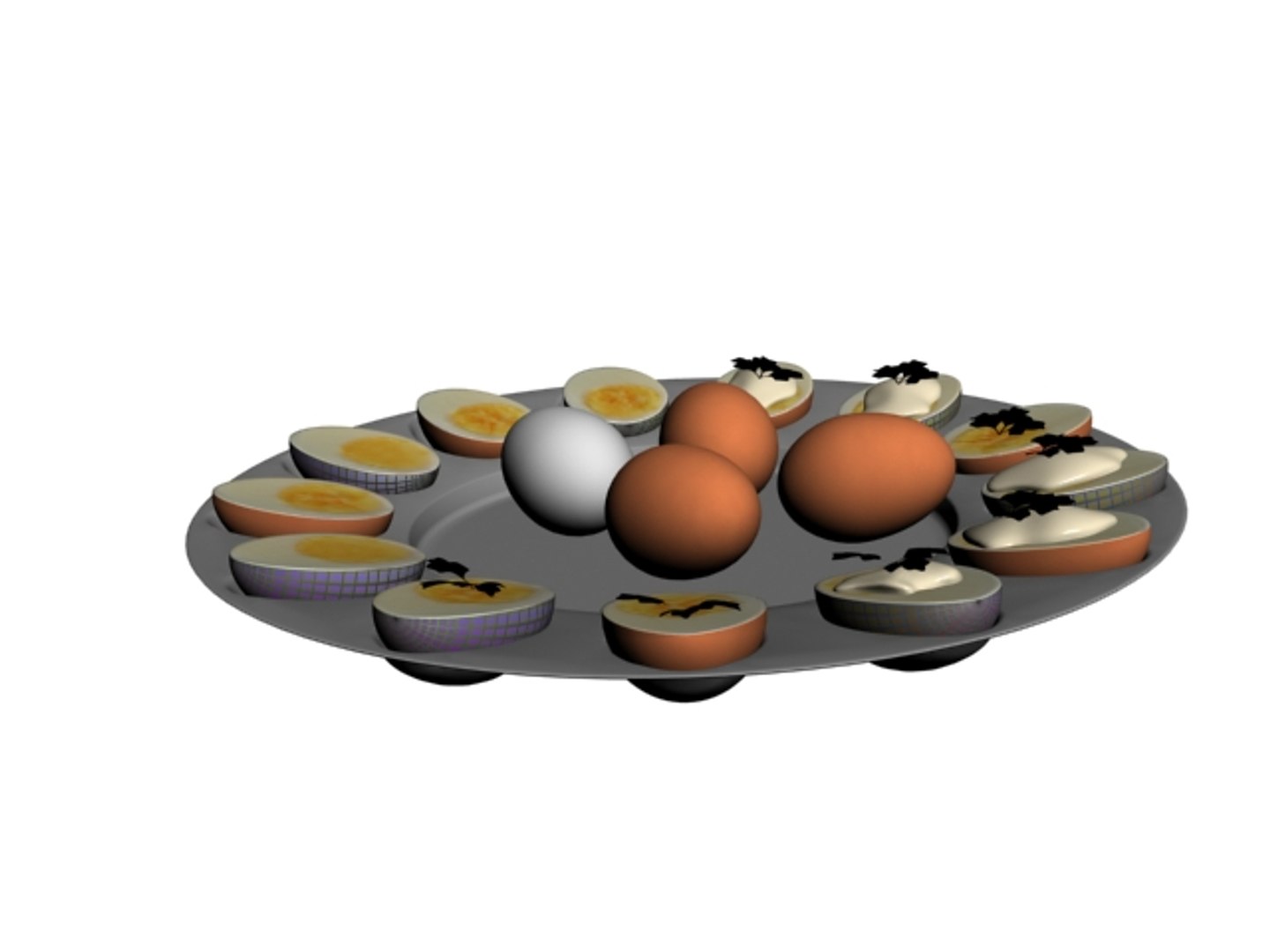 3D half egg plate model - TurboSquid 1448707