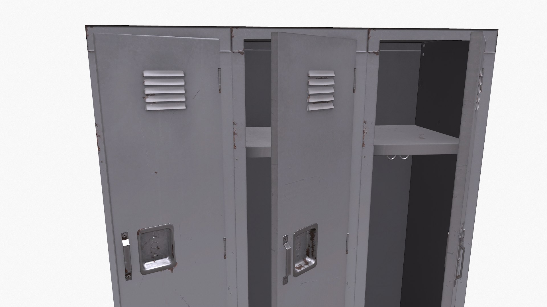 3D Old Metal Locker Low-poly PBR - TurboSquid 2116062