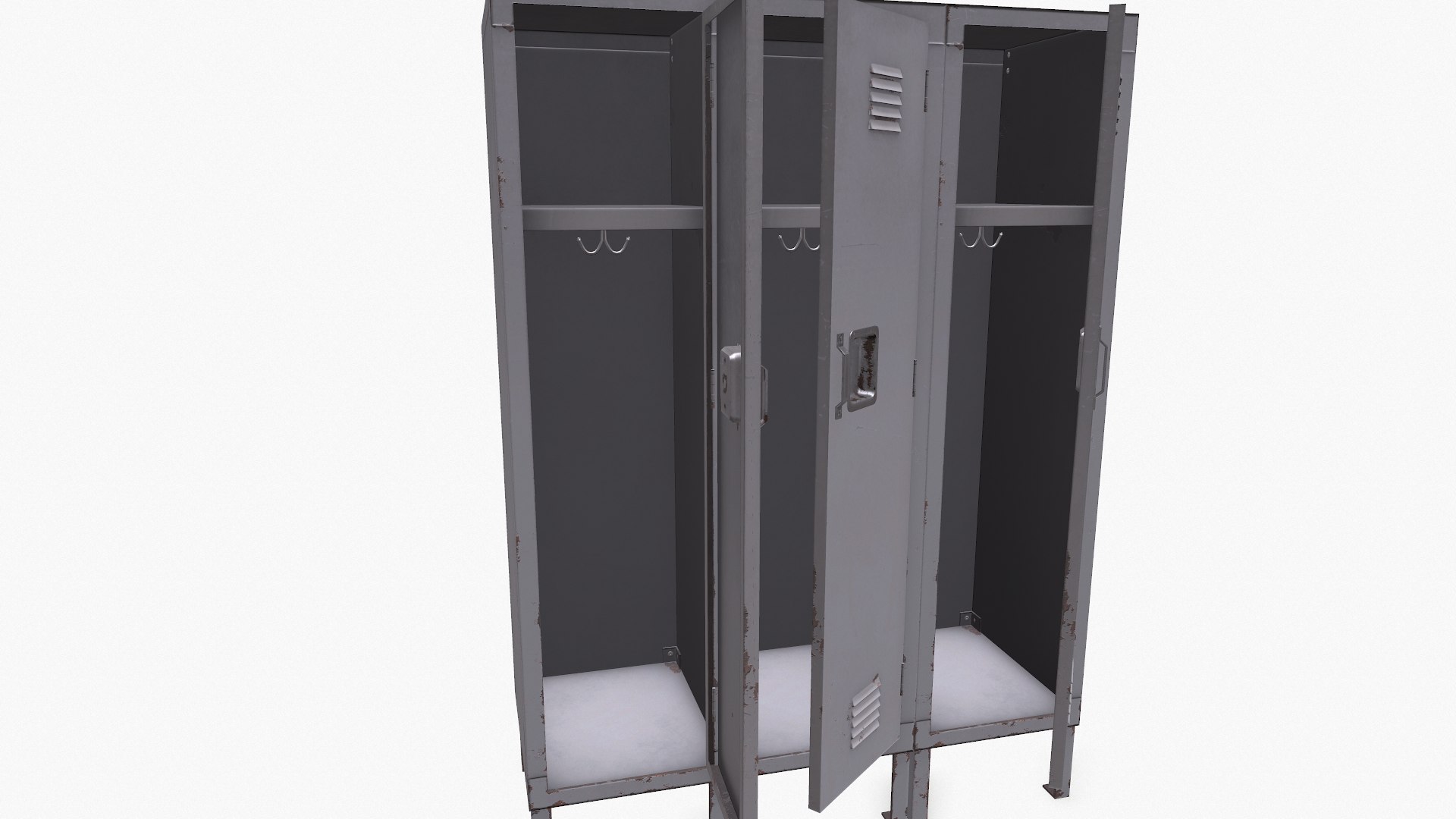 3D Old Metal Locker Low-poly PBR - TurboSquid 2116062
