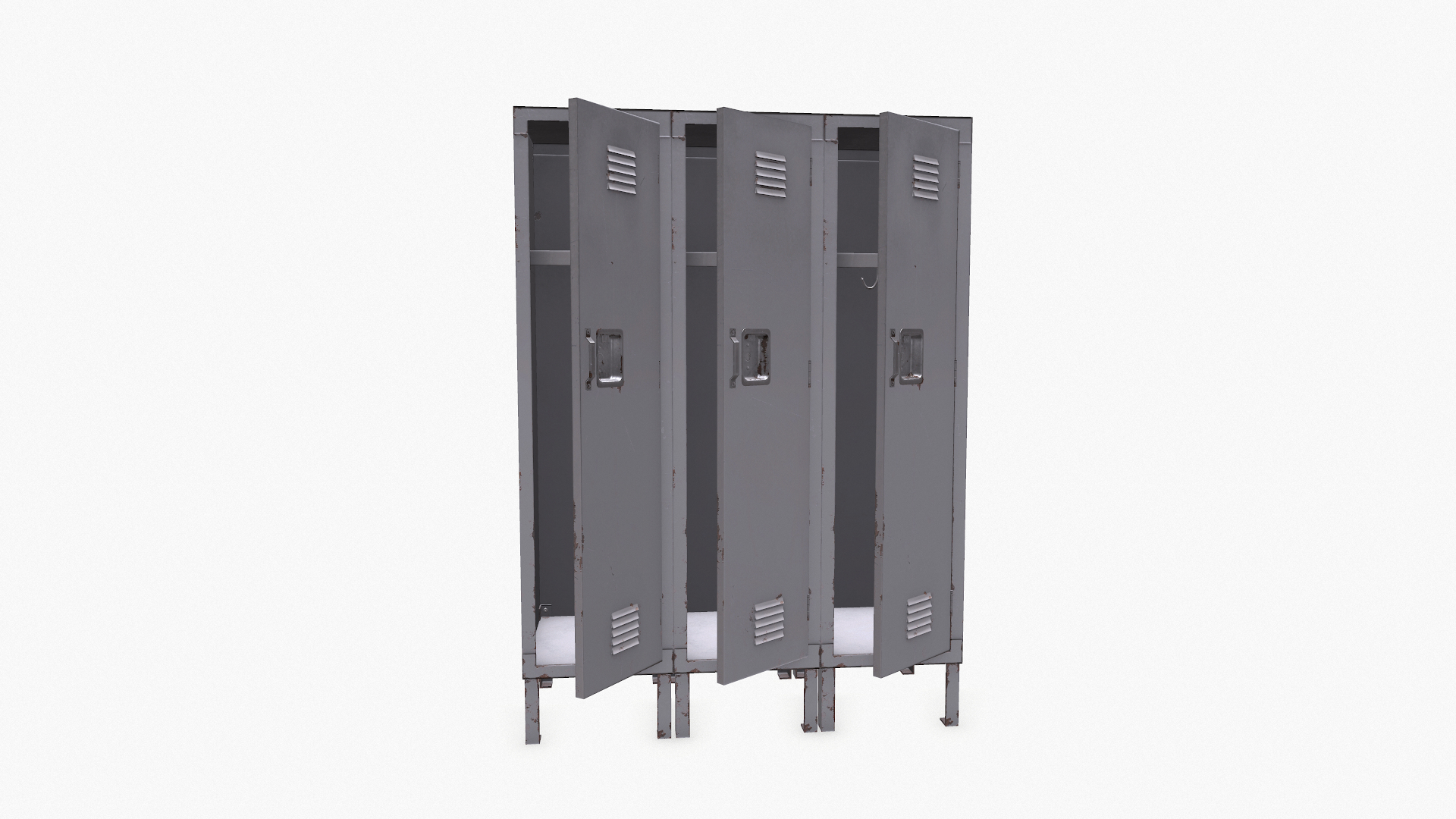 3D Old Metal Locker Low-poly PBR - TurboSquid 2116062