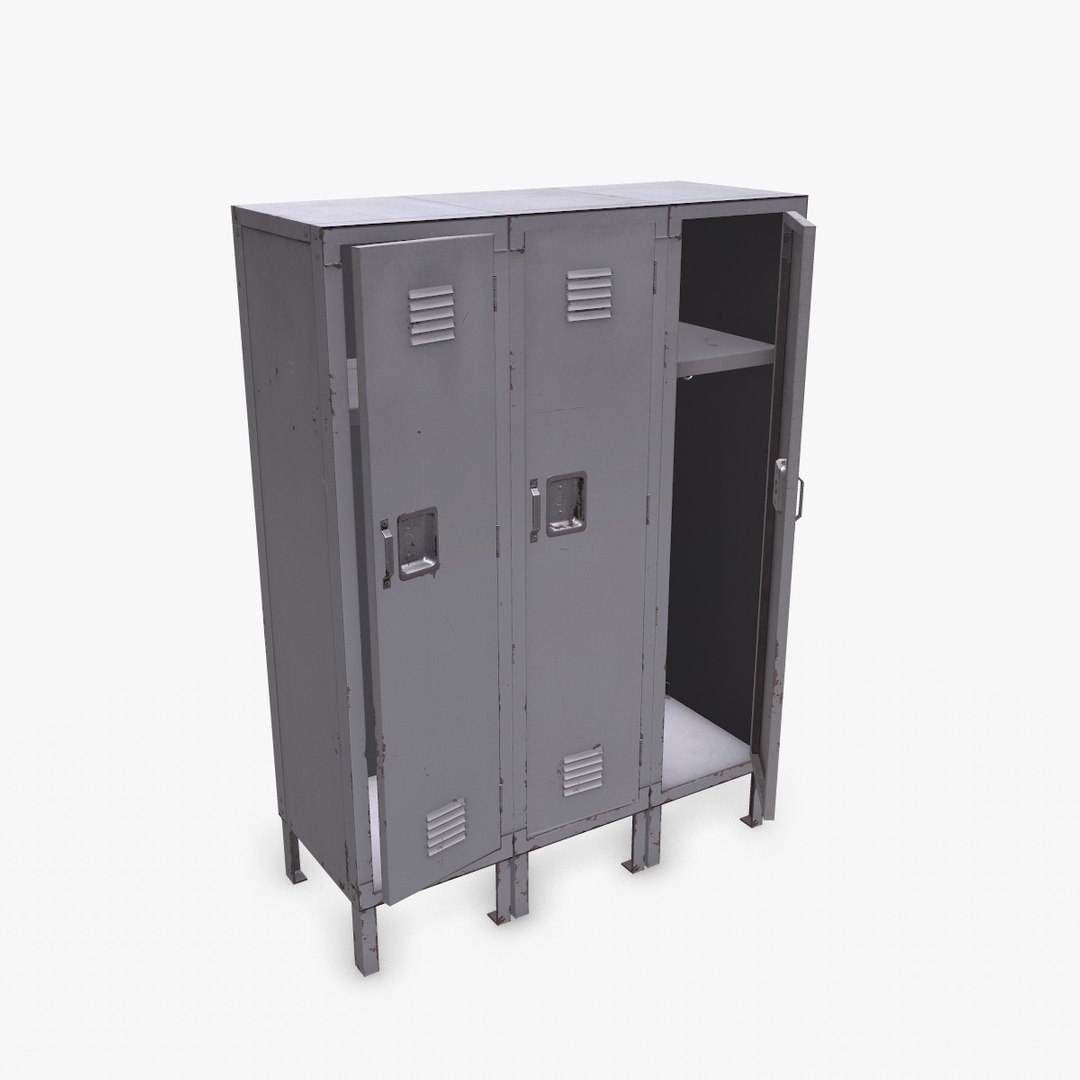 3D Old Metal Locker Low-poly PBR - TurboSquid 2116062