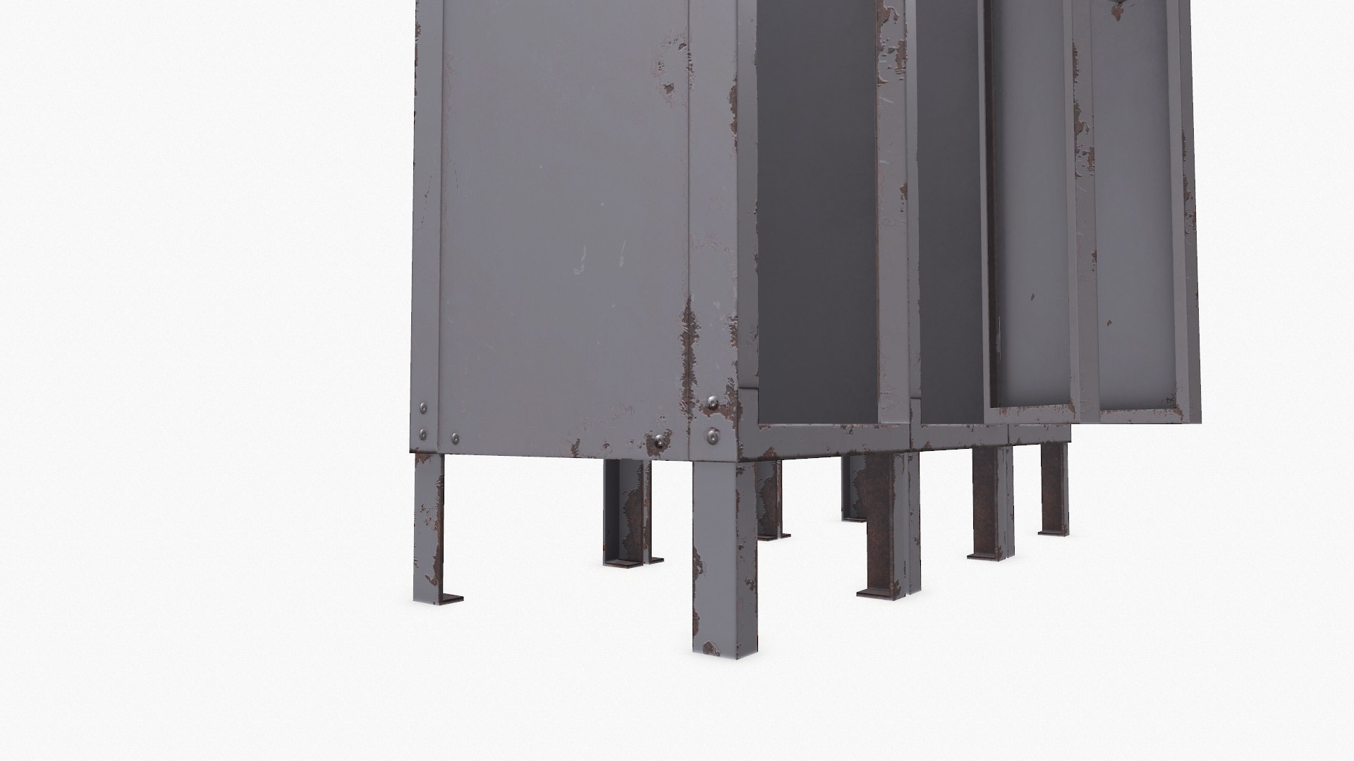 3D Old Metal Locker Low-poly PBR - TurboSquid 2116062
