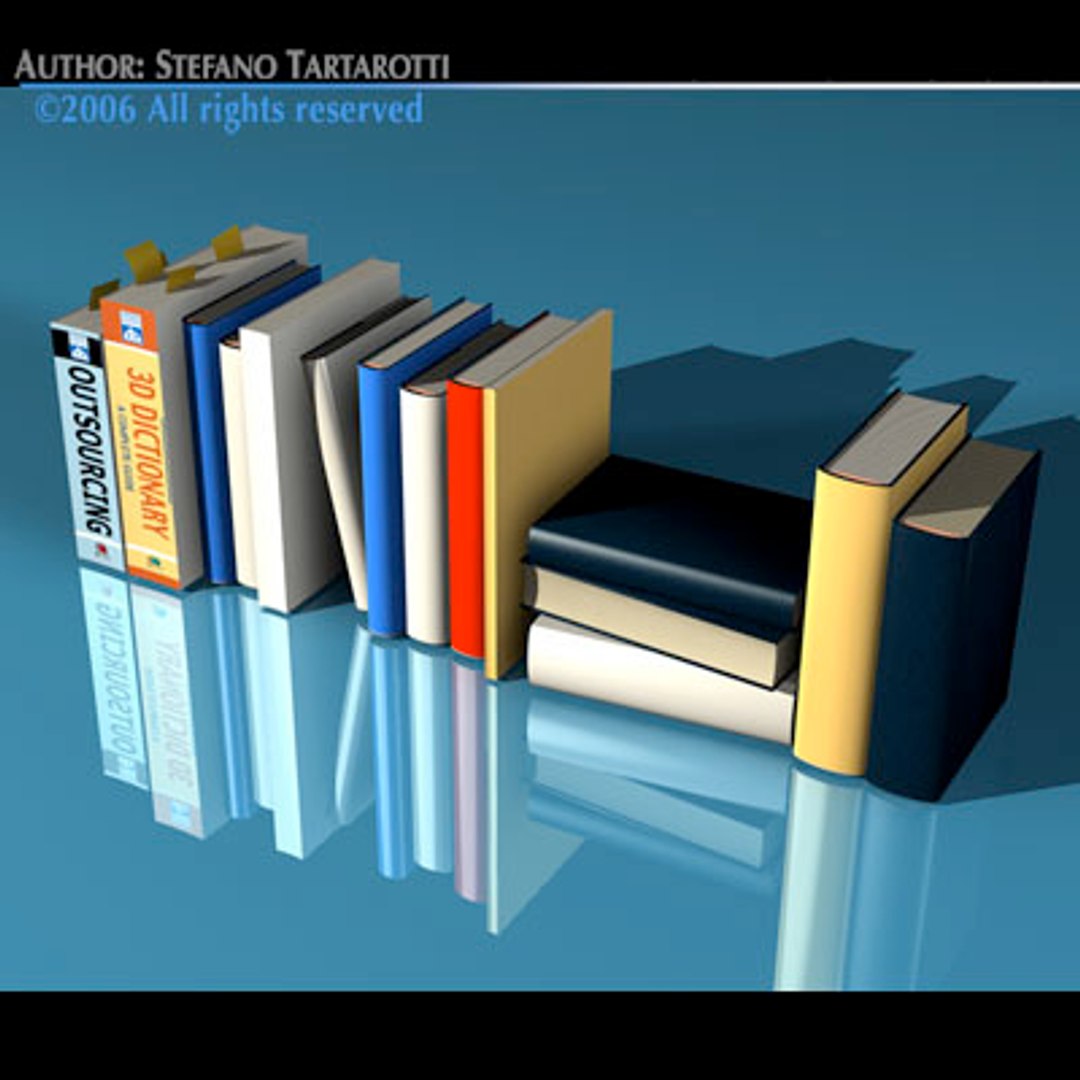 3d modern books
