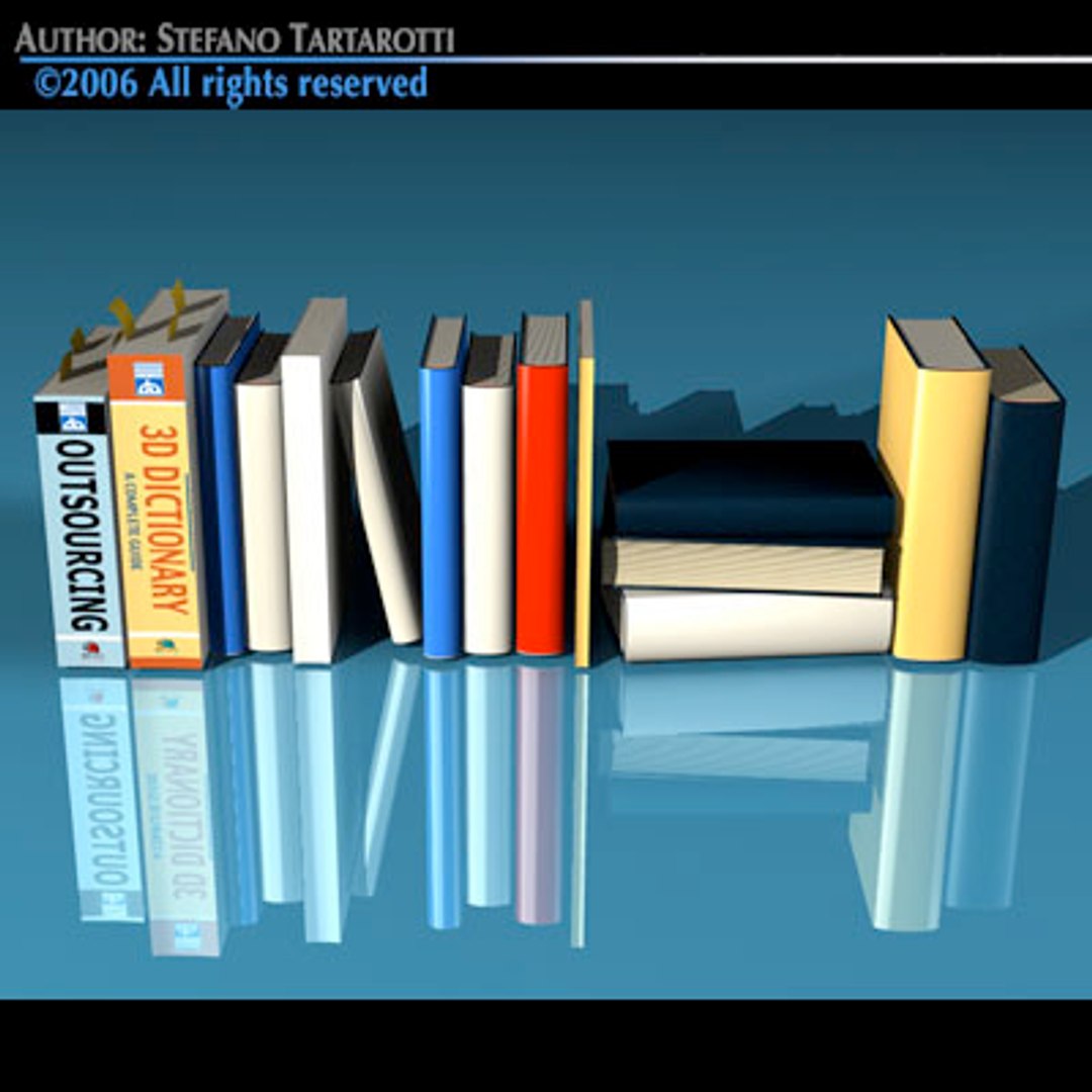 3d modern books