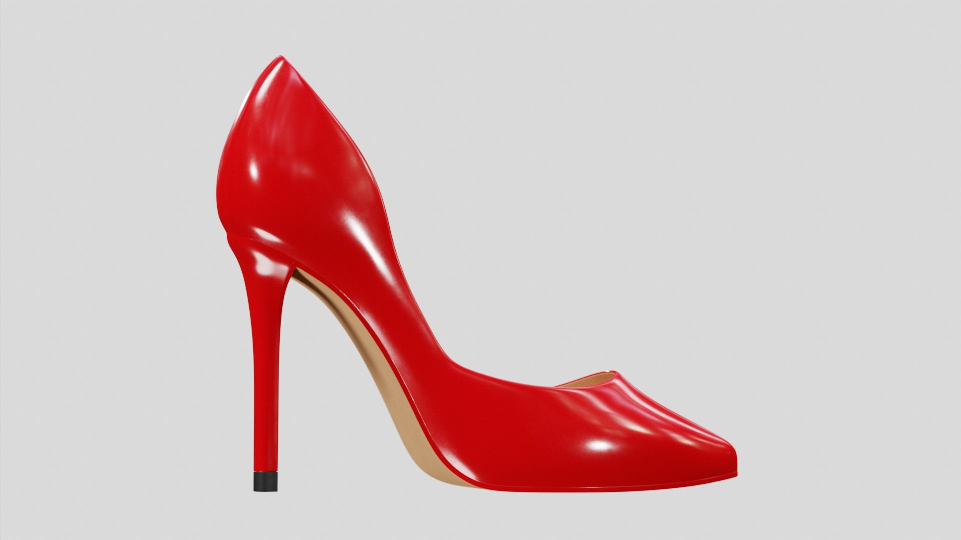3D Women Shoes 2 Red Model - TurboSquid 2308362