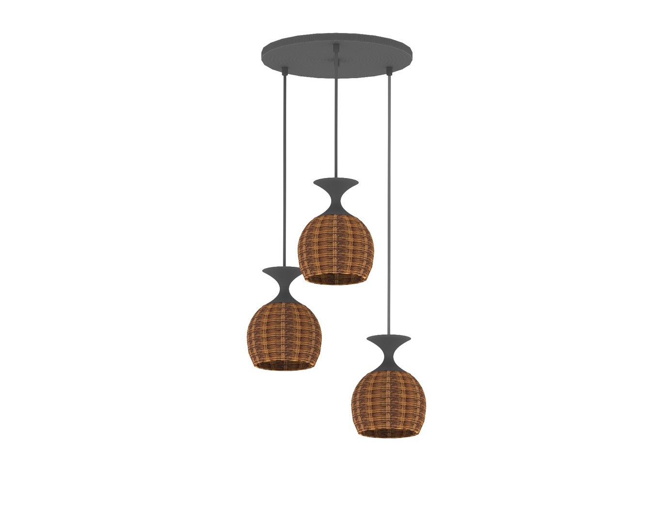 Wicker Pendant Lamp 3D Model - TurboSquid 2349303