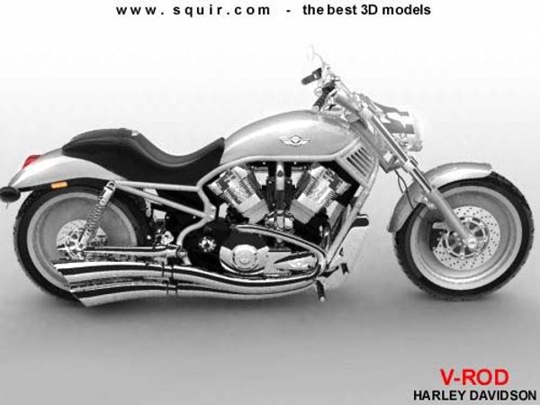 harley-davidson v-rod 3d model