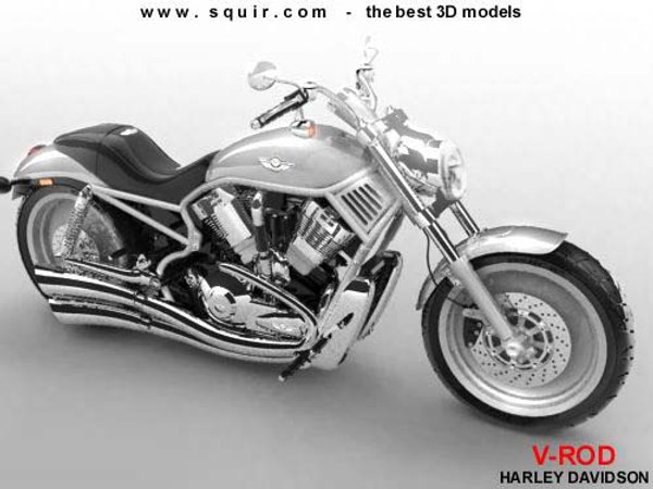 harley-davidson v-rod 3d model