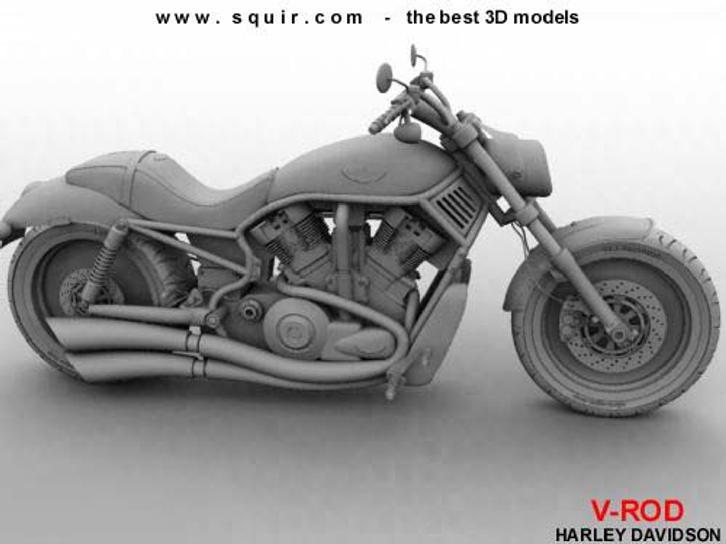 Harley-davidson V-rod 3d Model