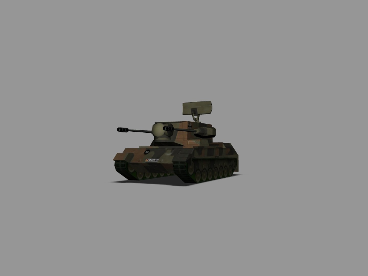 3d Model Flugabwehrkanonenpanzer Tank Cheetah Spaag