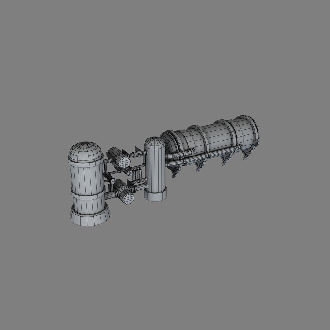 3d Model Industrial Pipe
