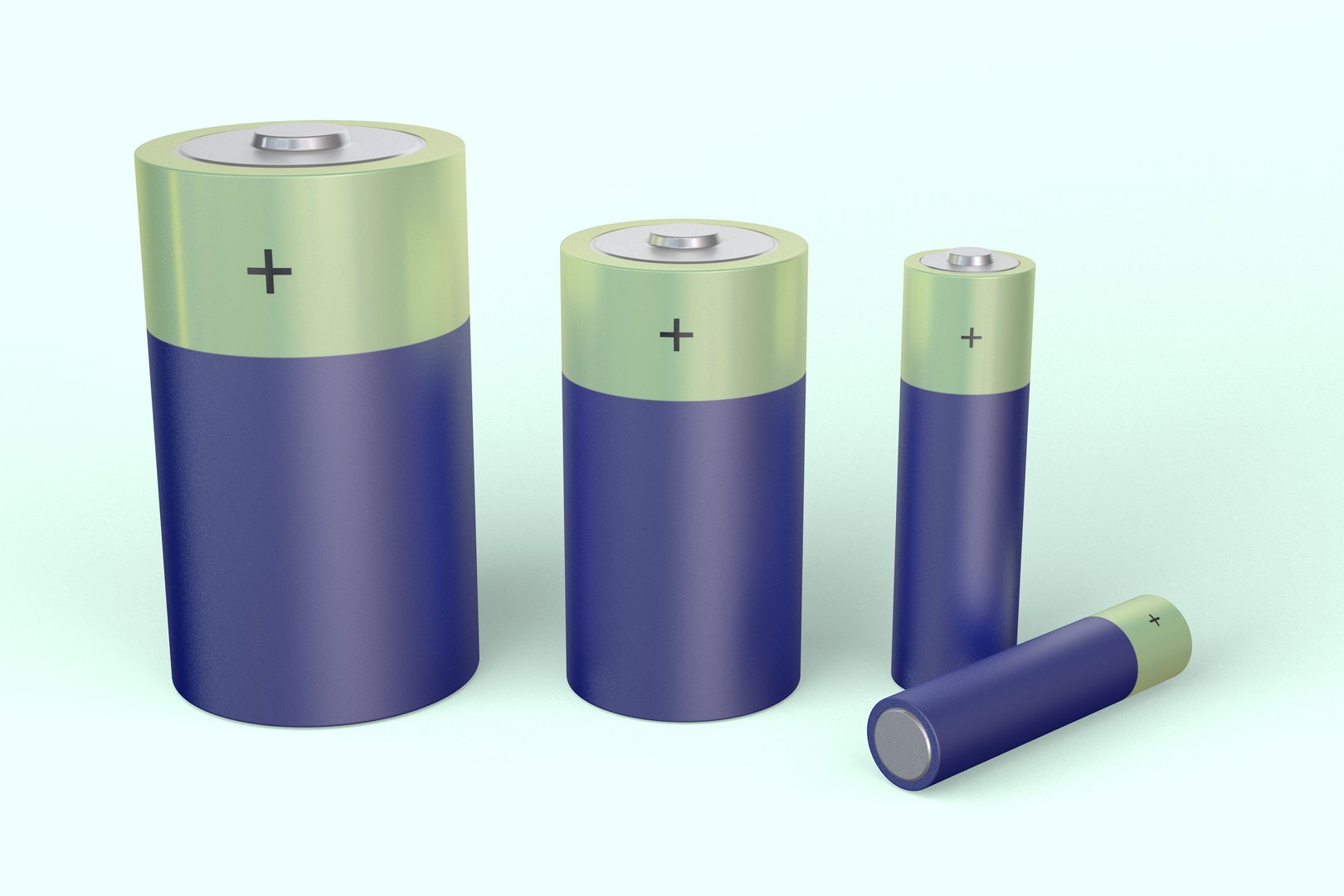 Batteries Set 3D Model - TurboSquid 2198455