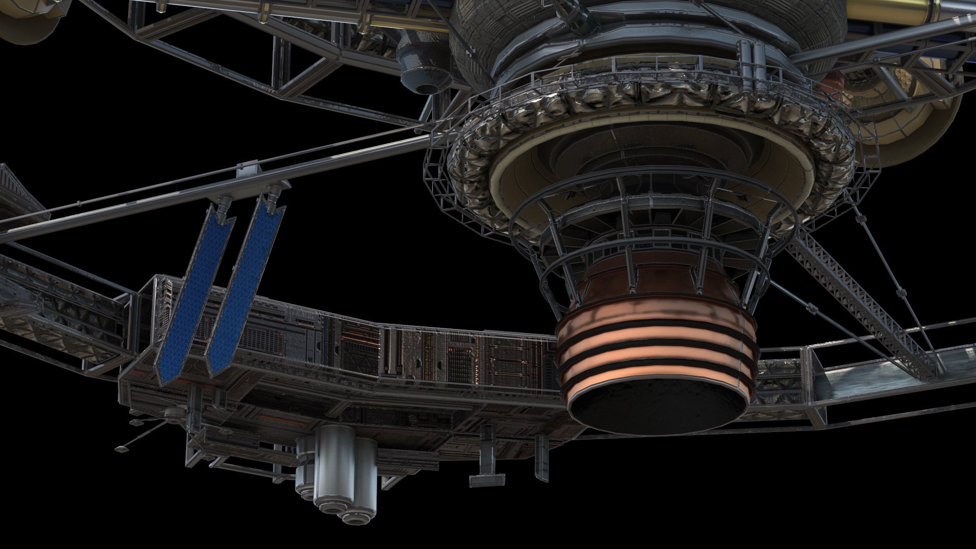 3D Model Steampunk Space Station - TurboSquid 2323165