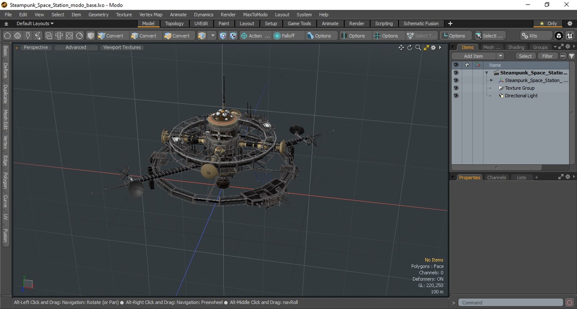 3D Model Steampunk Space Station - TurboSquid 2323165