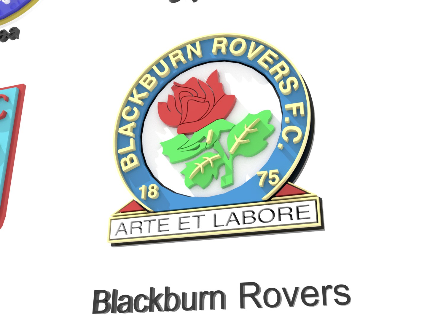 Blackburn Rovers FC Keychan Logo Printable And Renderable 3D ...