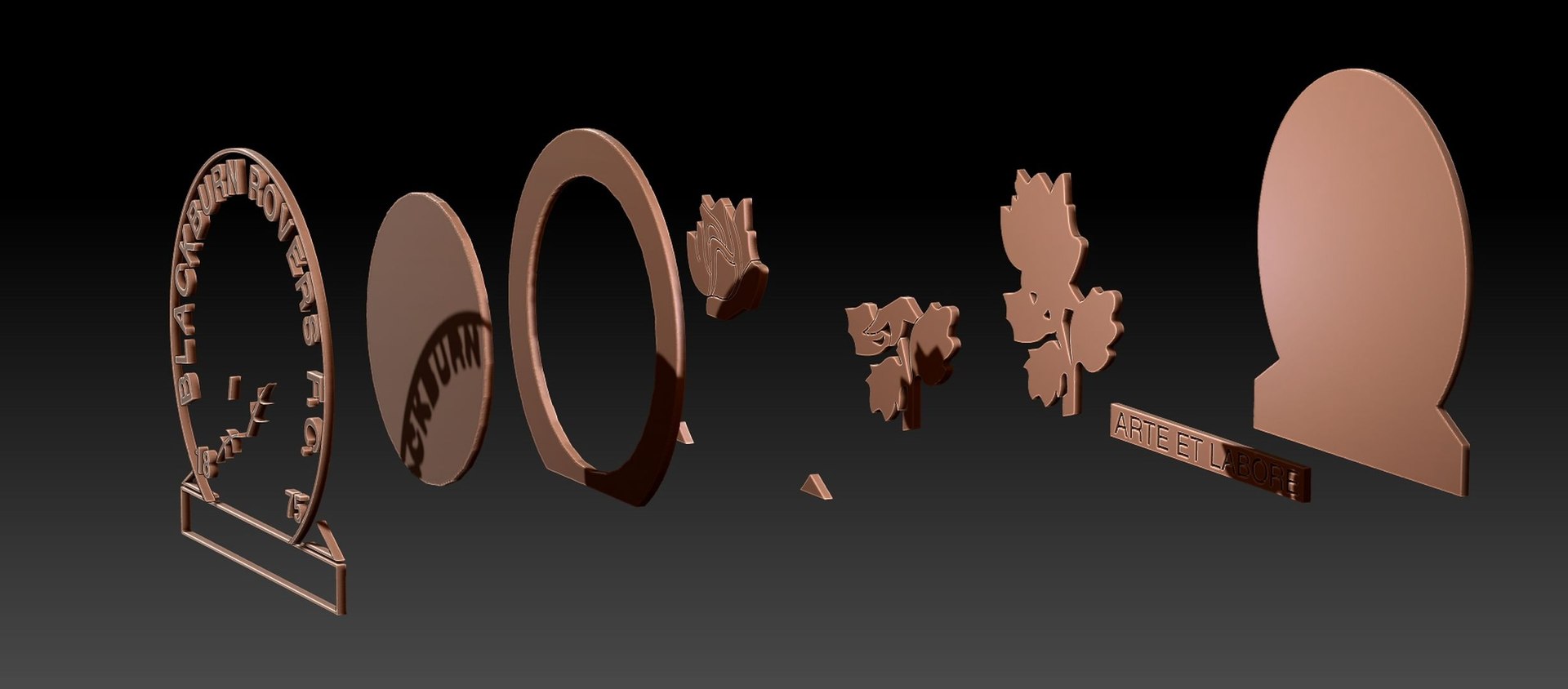 Blackburn Rovers FC Keychan Logo Printable And Renderable 3D ...