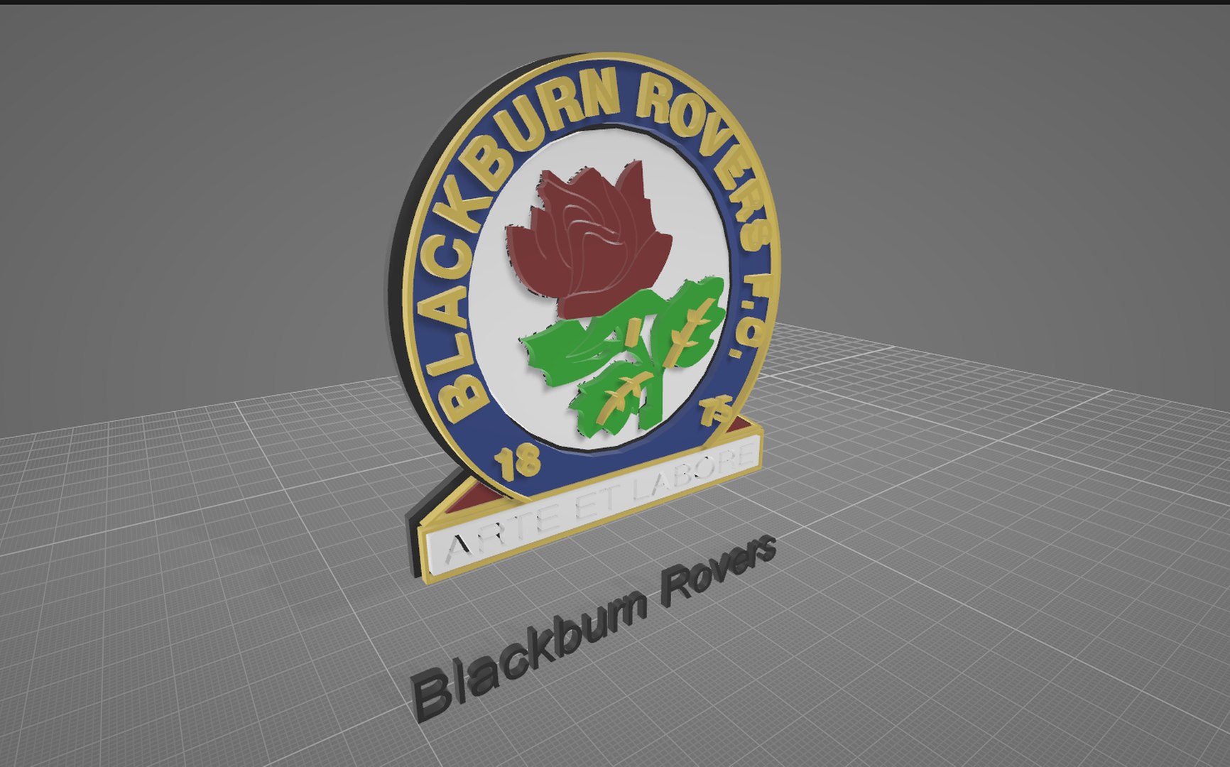 Blackburn Rovers FC Keychan Logo Printable And Renderable 3D ...