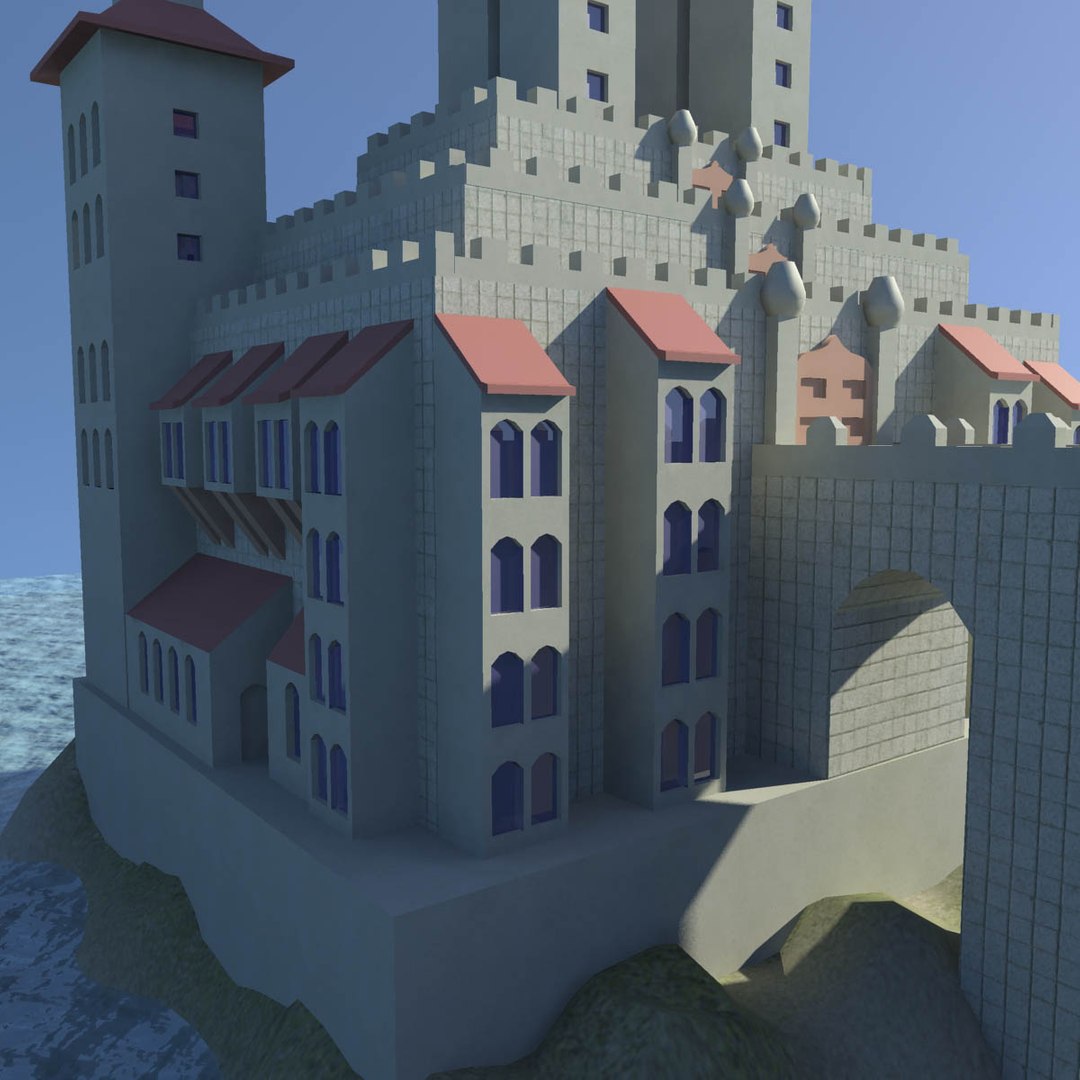 3ds Max Sea Castle