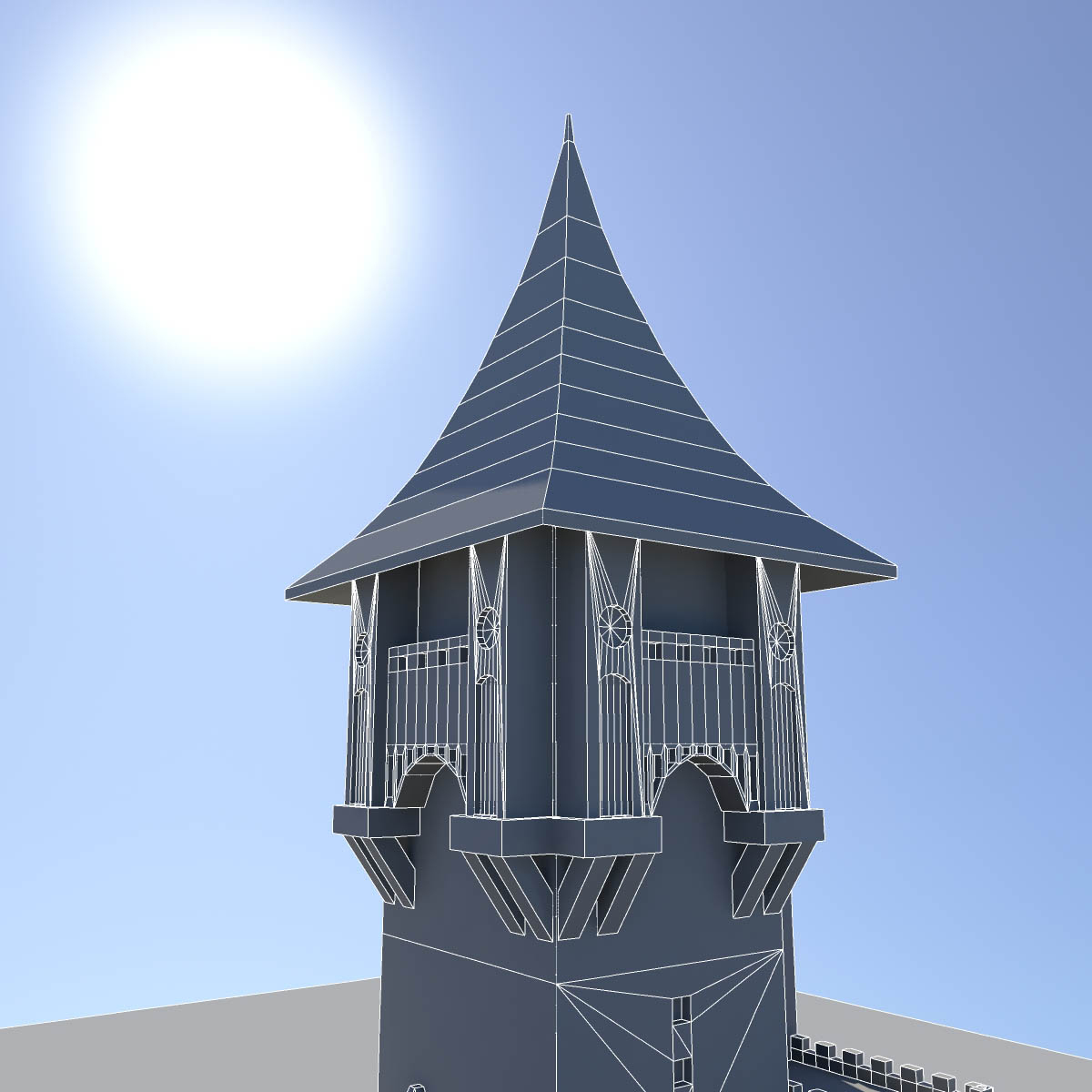 3ds max sea castle