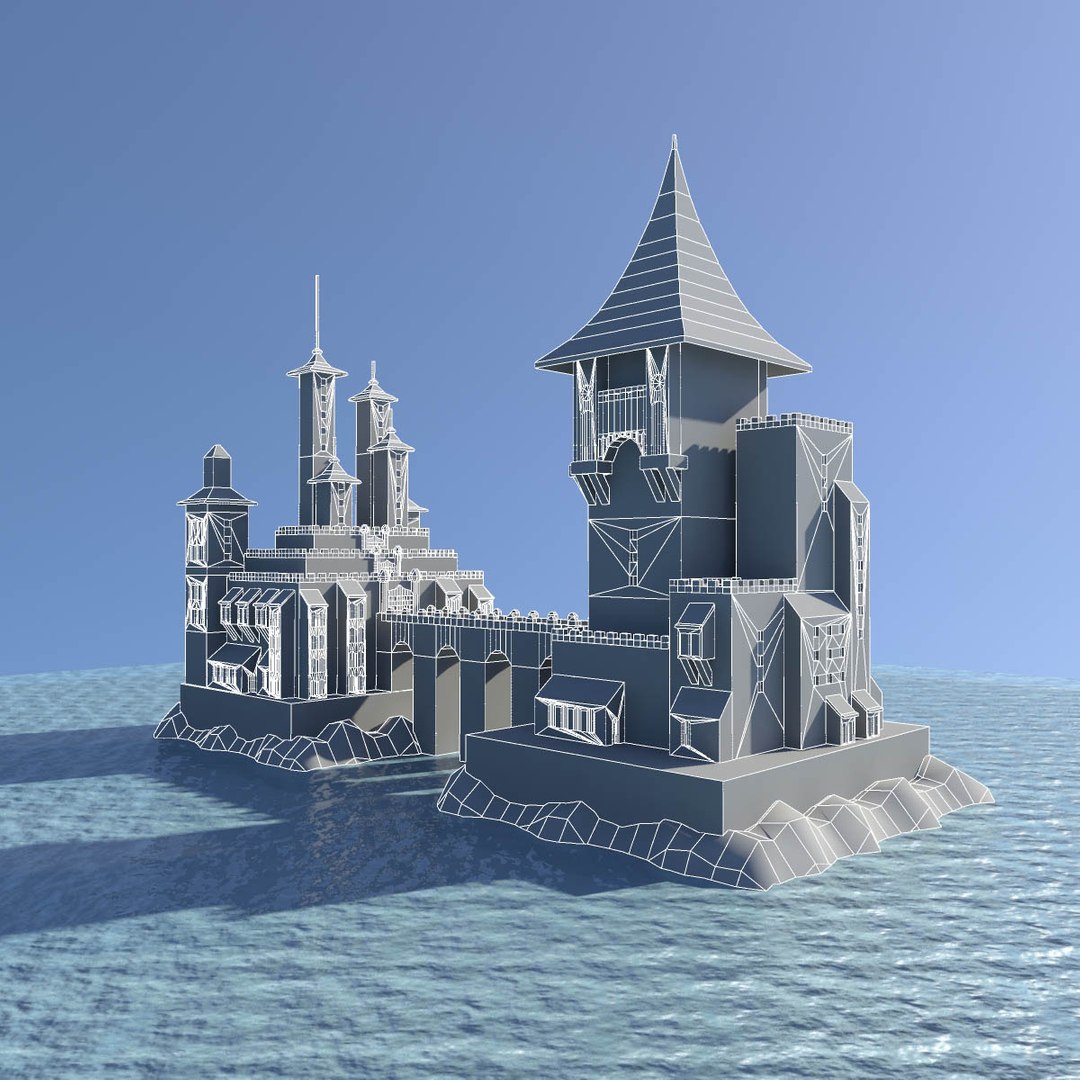3ds Max Sea Castle