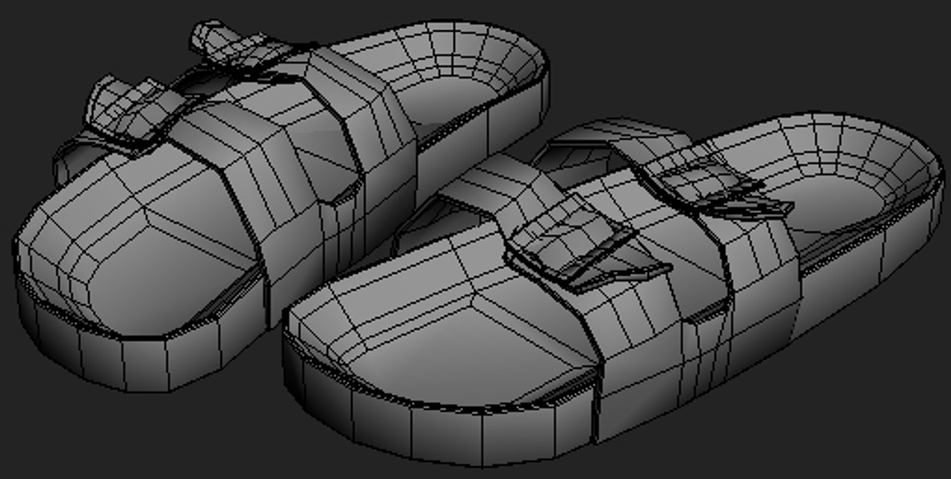 Slip Slippers 3d Model
