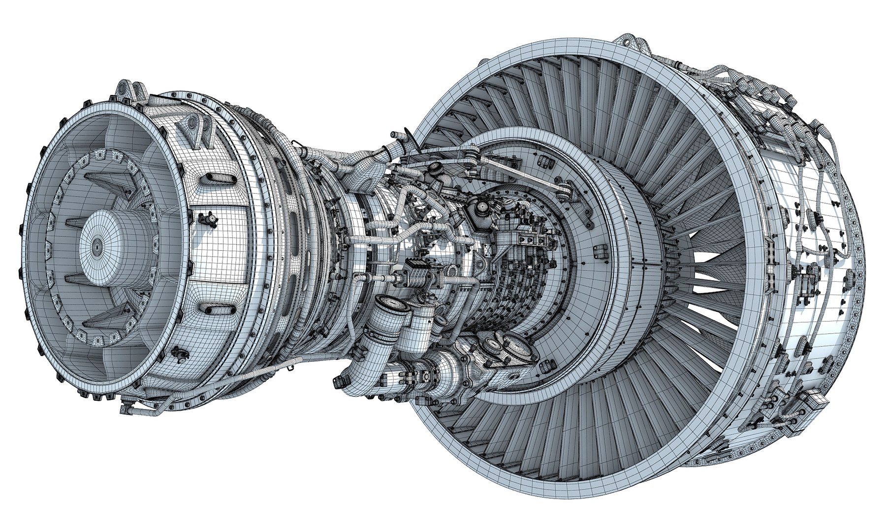 Geared Turbofan Engine 3D Model - TurboSquid 1469406