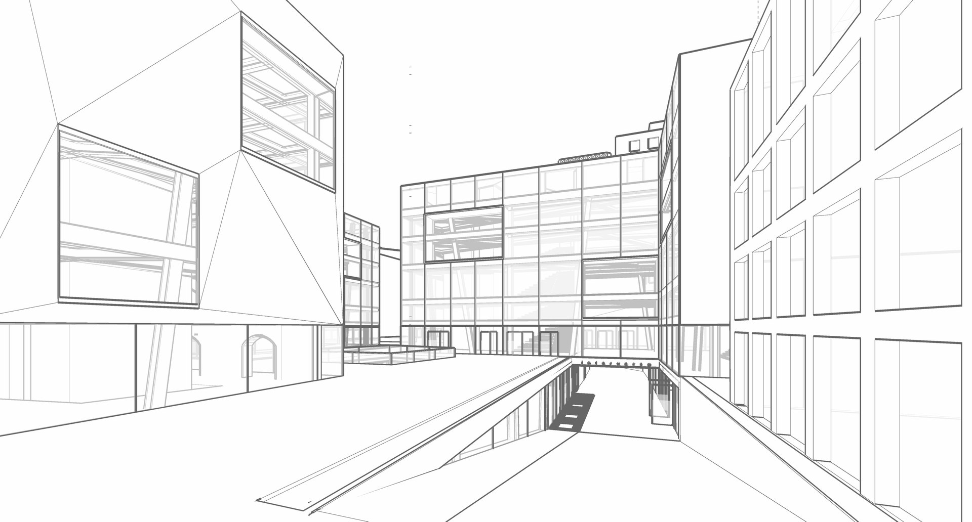 Modern College Campus Building 3D Model - TurboSquid 1843893