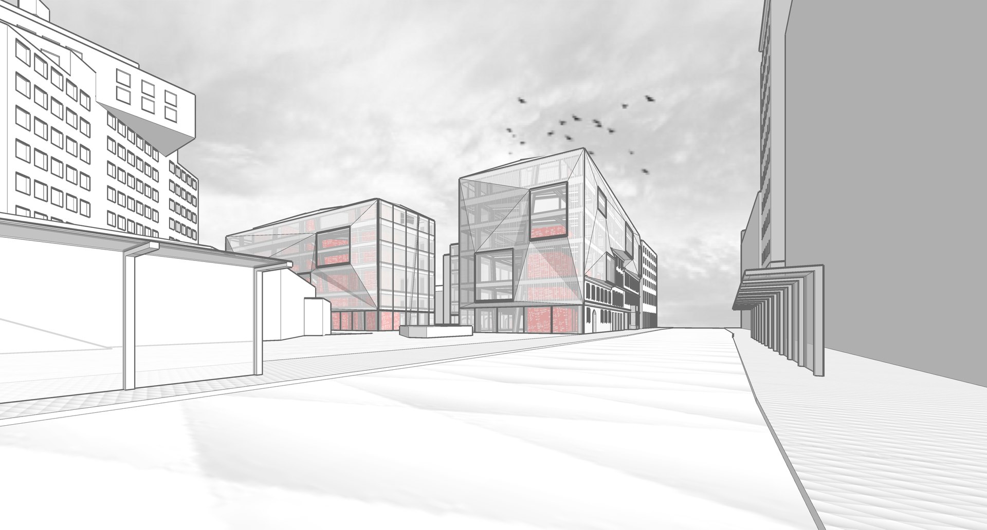 Modern College Campus Building 3D Model - TurboSquid 1843893