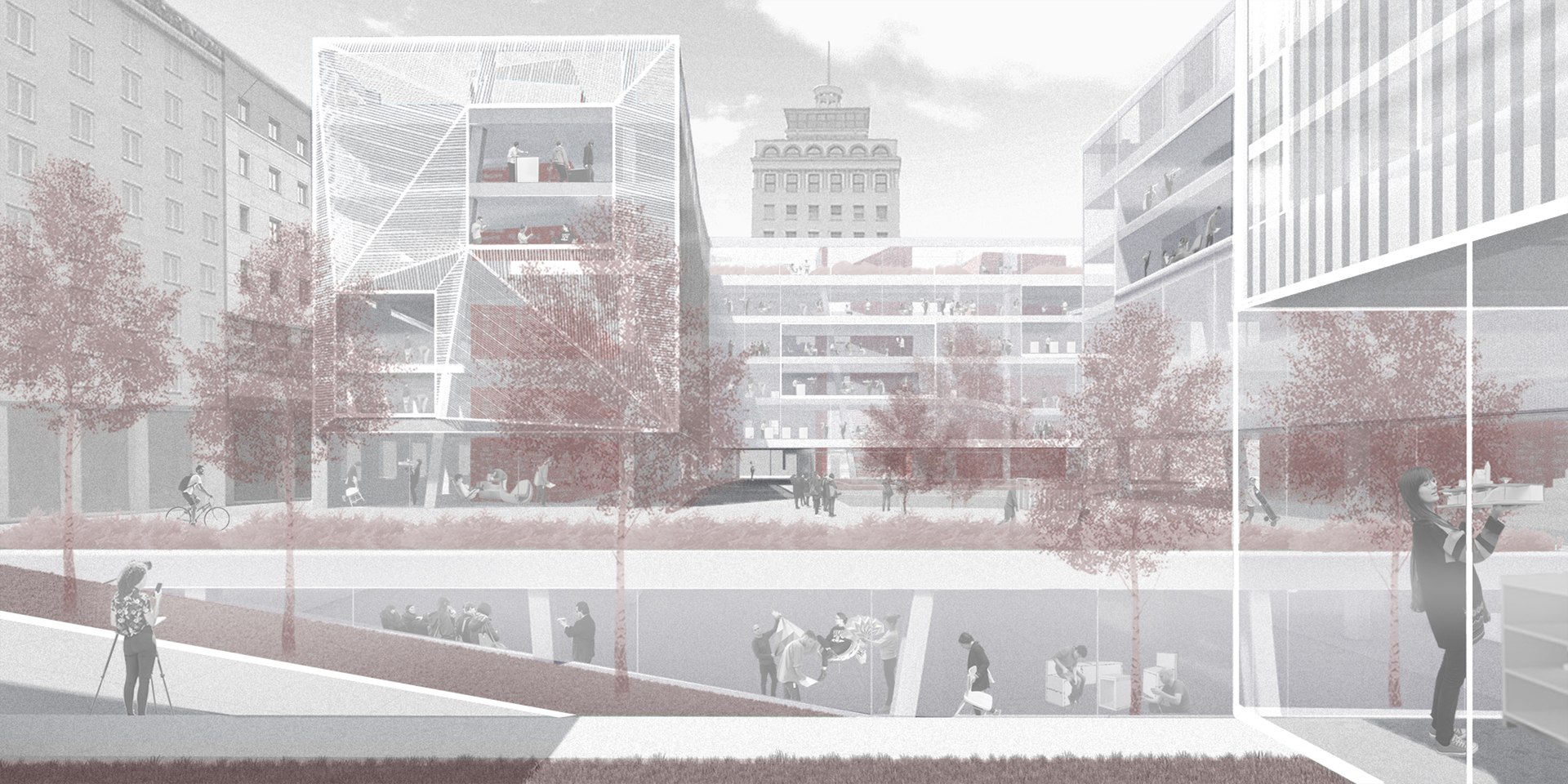 Modern College Campus Building 3D Model - TurboSquid 1843893