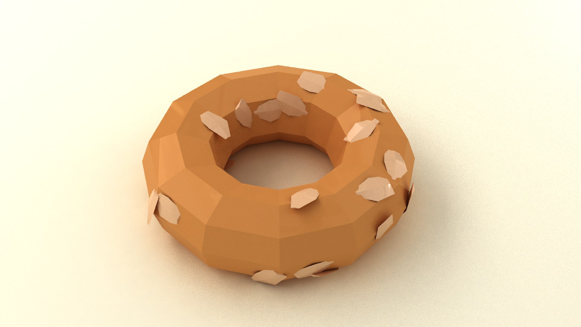 3D Model Low Poly Cartoon Donut 02 - TurboSquid 2030407