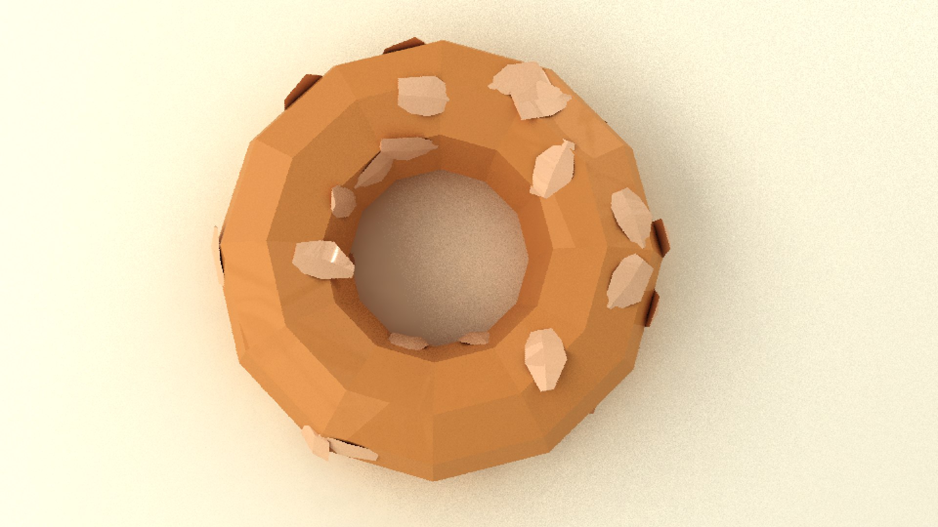 3D Model Low Poly Cartoon Donut 02 - TurboSquid 2030407