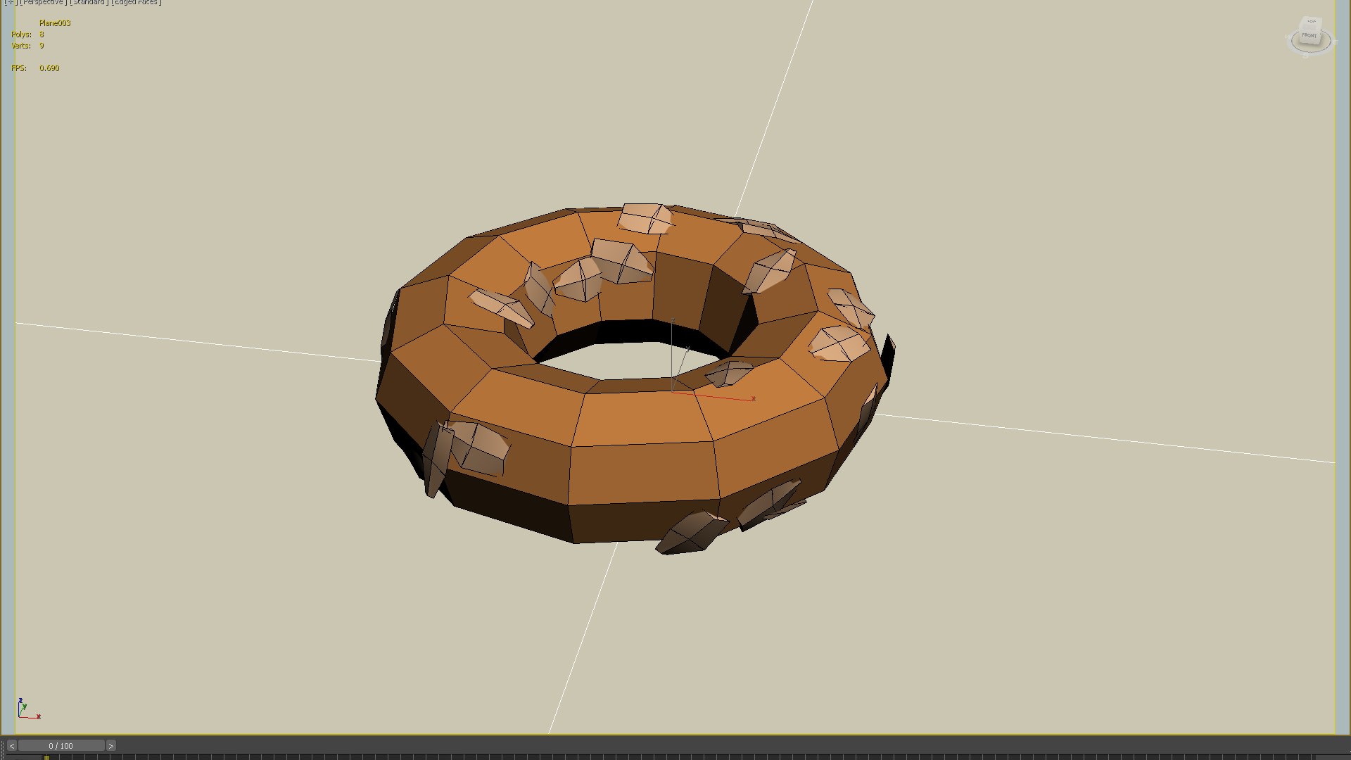 3D Model Low Poly Cartoon Donut 02 - TurboSquid 2030407