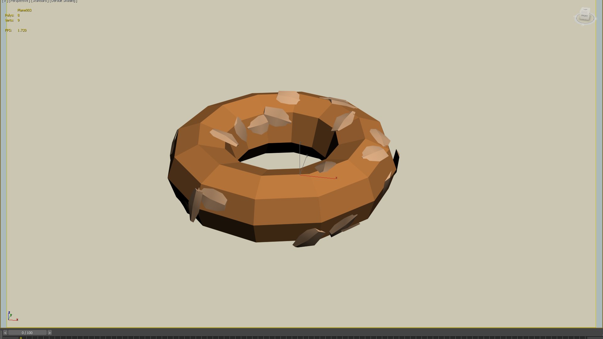 3D Model Low Poly Cartoon Donut 02 - TurboSquid 2030407